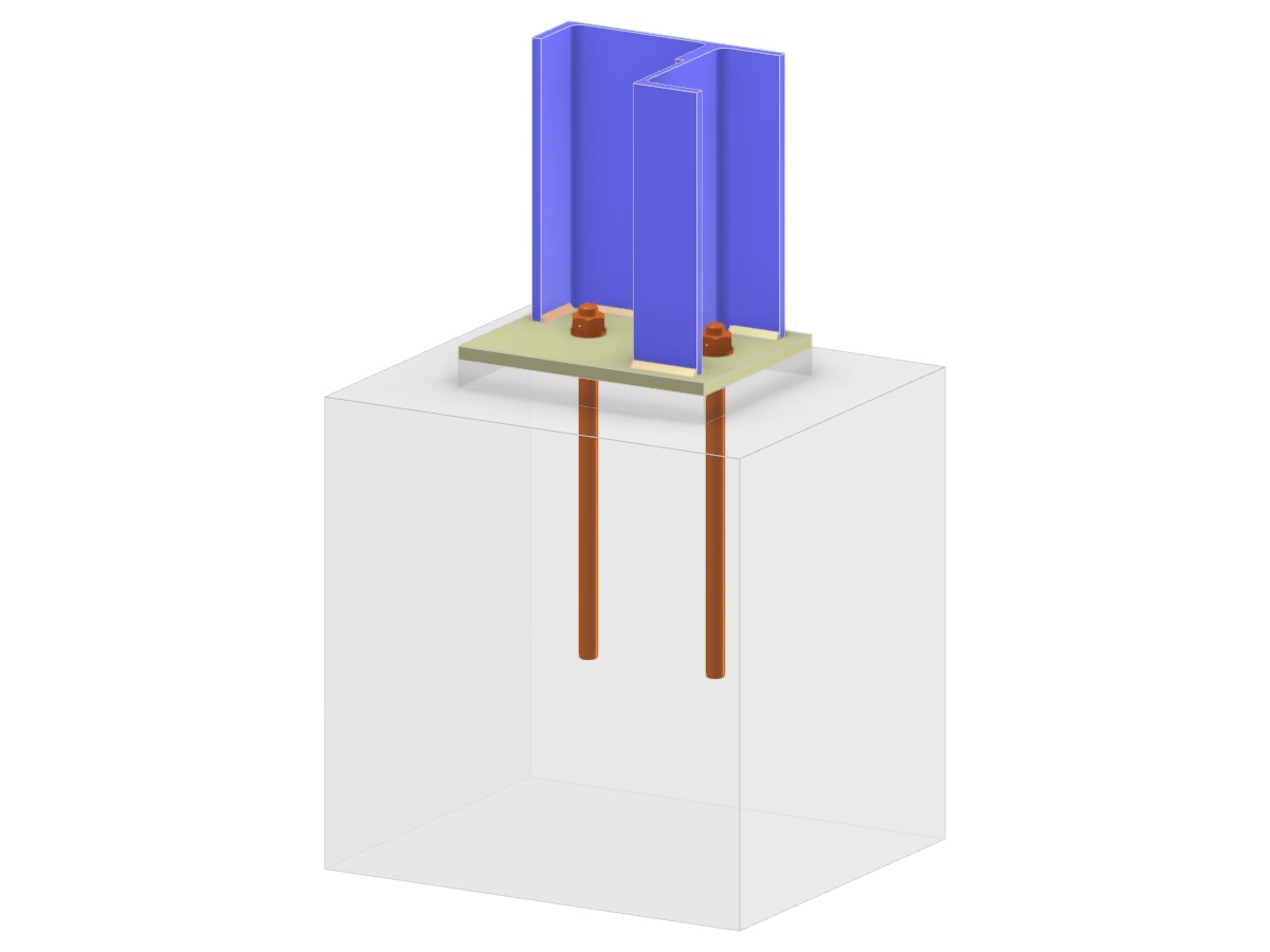 Column Base With Built-Up Profiles and Anchoring | 5415