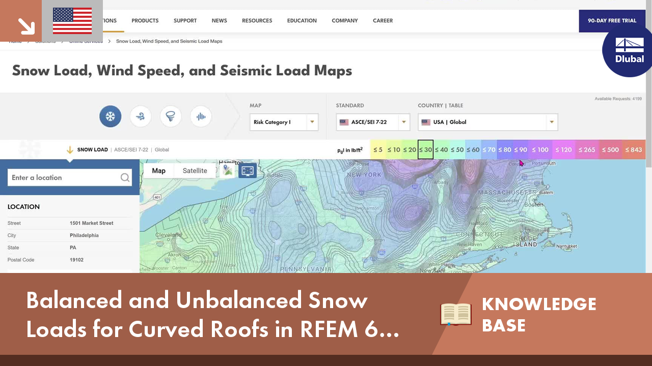 KB 001906 | Balanced and Unbalanced Snow Loads for Curved Roofs in RFEM ...