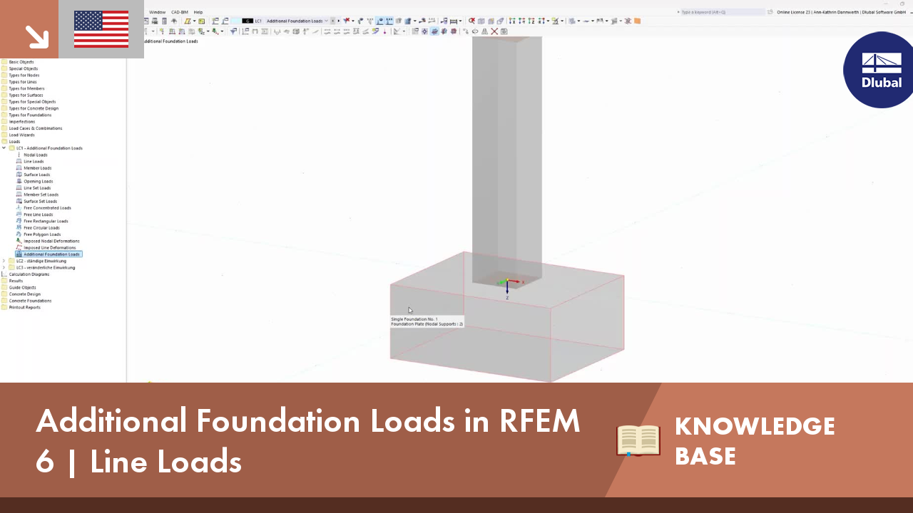 KB 001915 | Line Loads | Additional Foundation Loads in RFEM 6