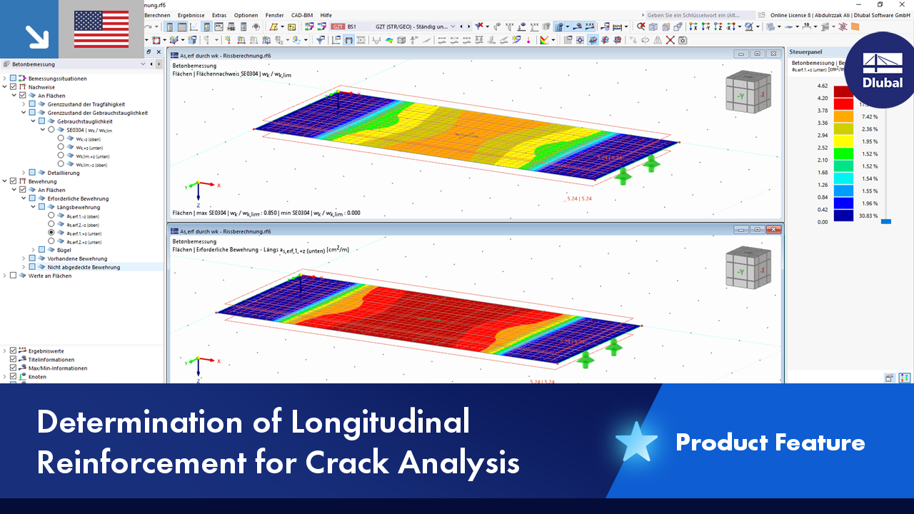 Direct Crack Width Analysis in RFEM 6 | Product Feature
