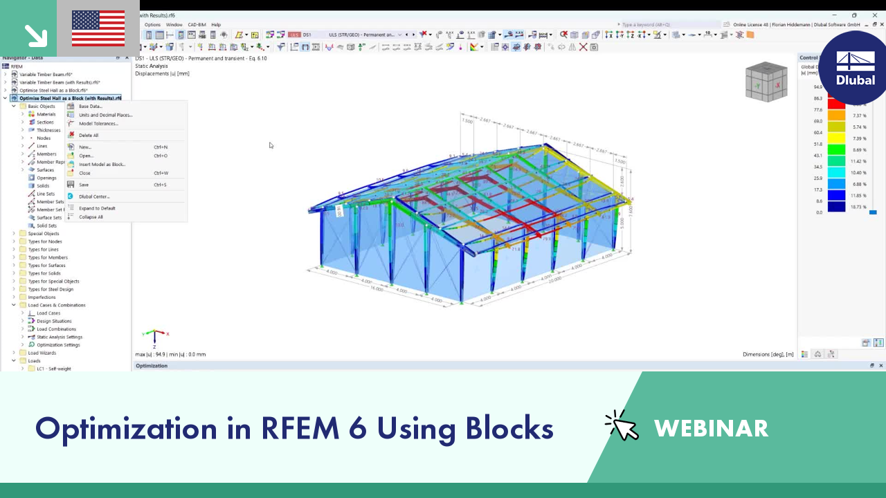 Optimization in RFEM 6 Using Blocks | WEBINAR