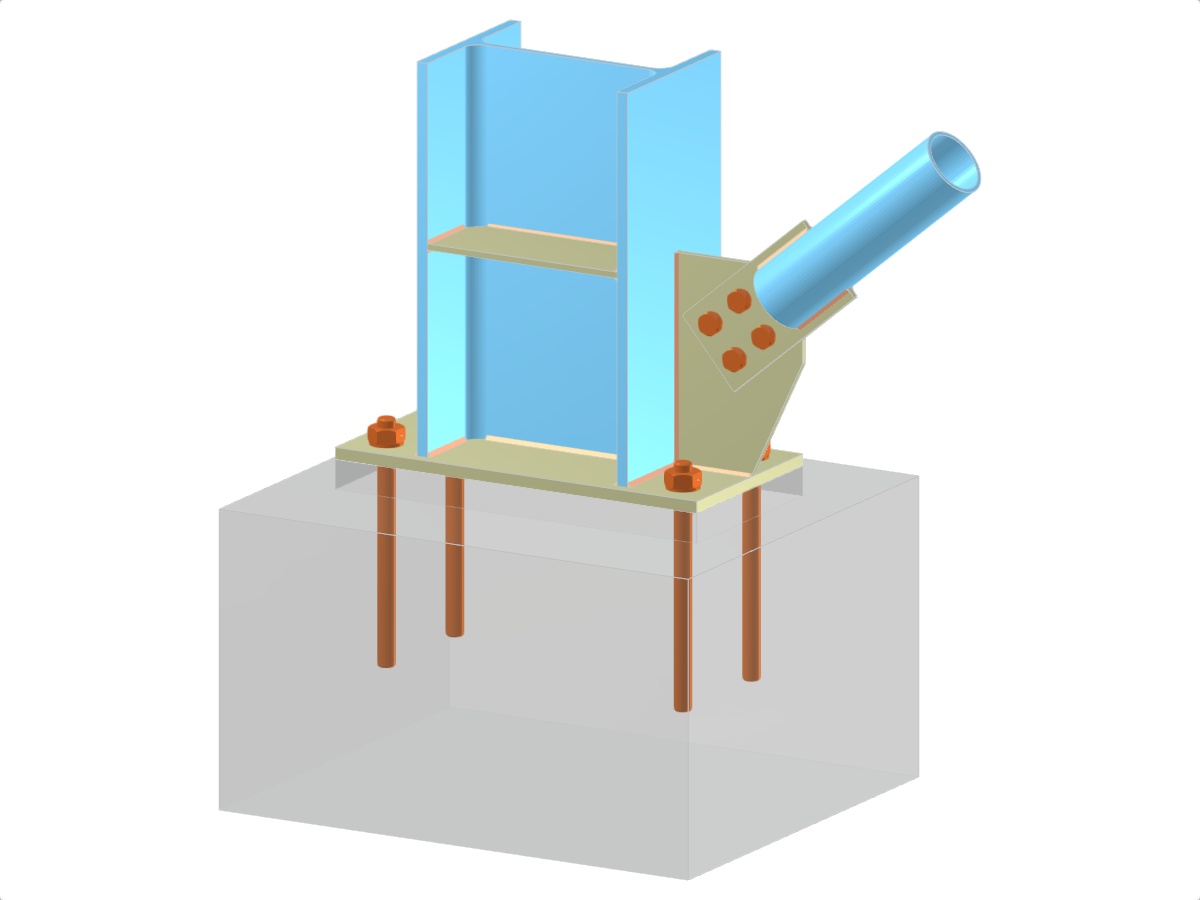 Column Base Connection with Diagonal | 5699