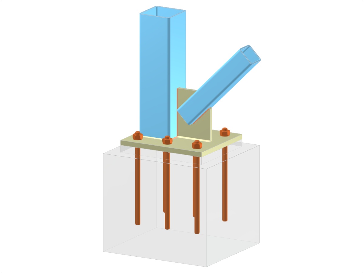 Column Base Assembly with Welded Diagonal Connection | 5709