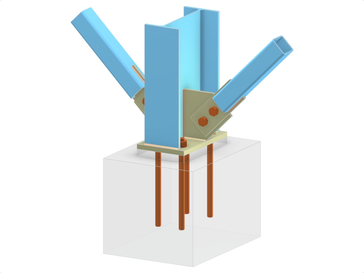 Column Base with Diagonal Connections | 5722