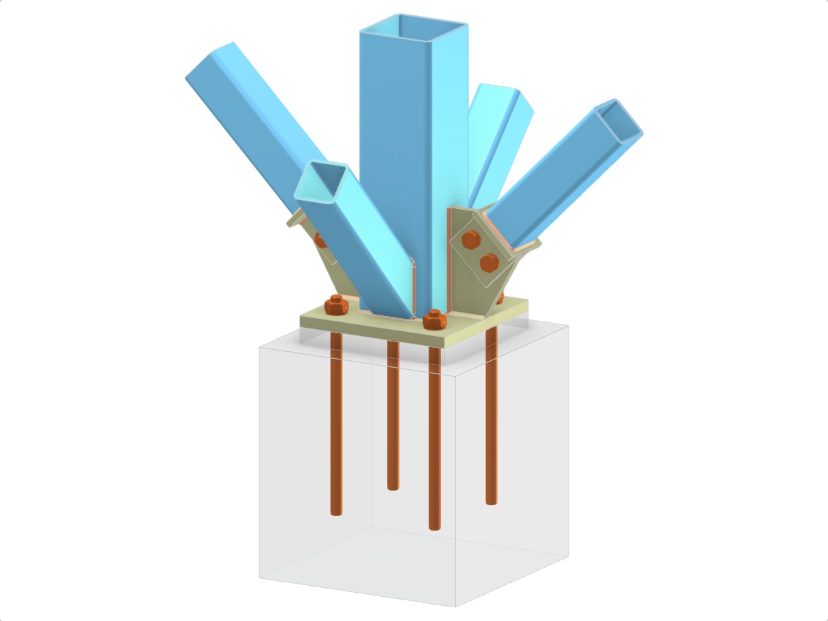 Column Base Assembly with Diagonals and Plates | 5817