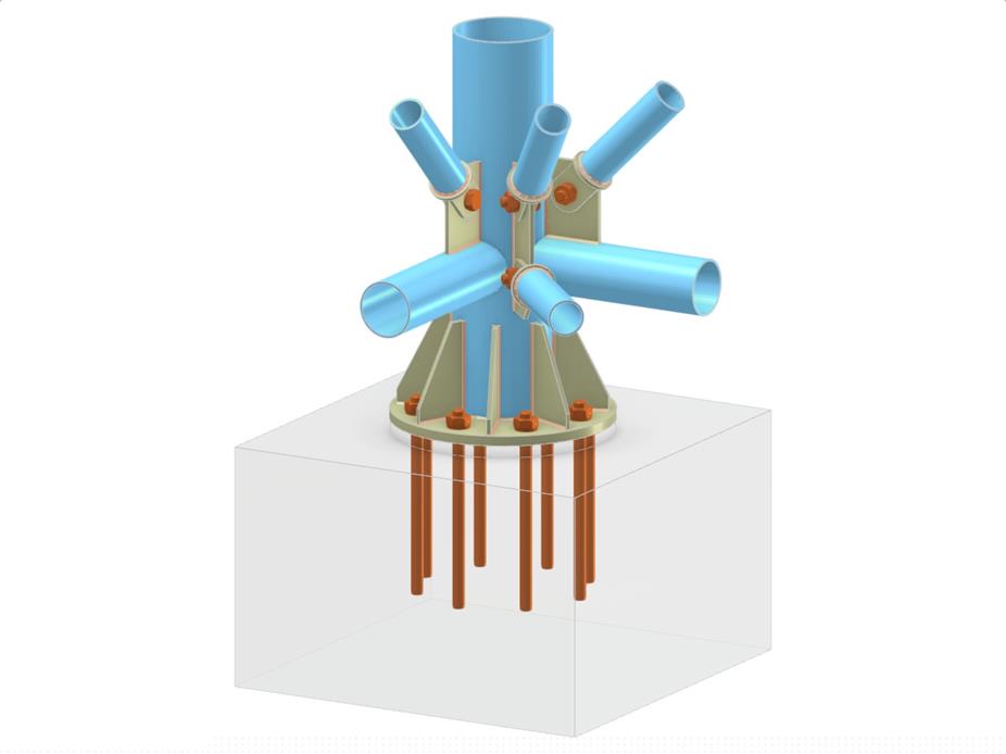 Column Base with CHS Diagonals and Anchoring System | 5820