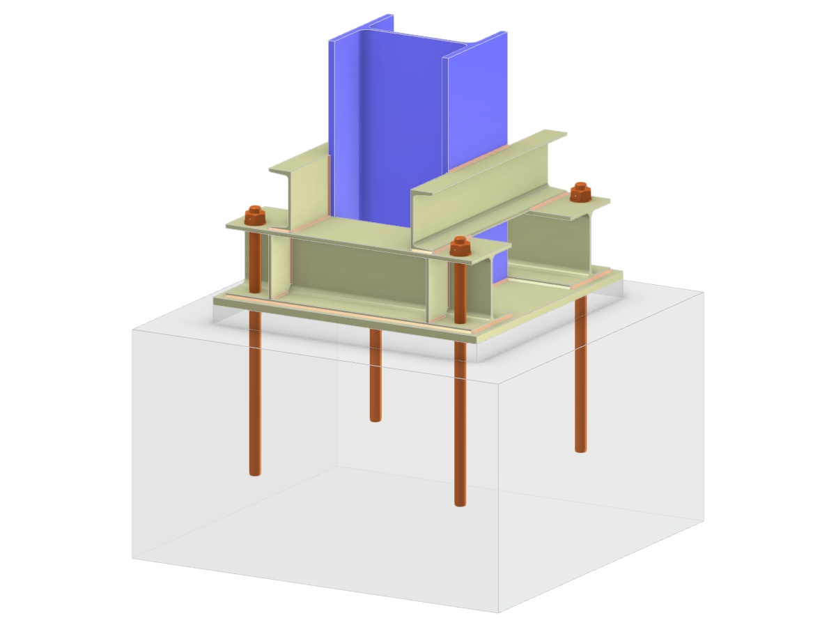 Column Base Connection with Anchor Bolts | 5824