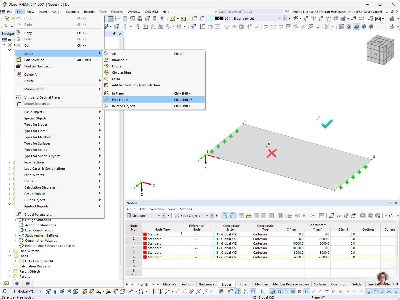 Free Nodes and References