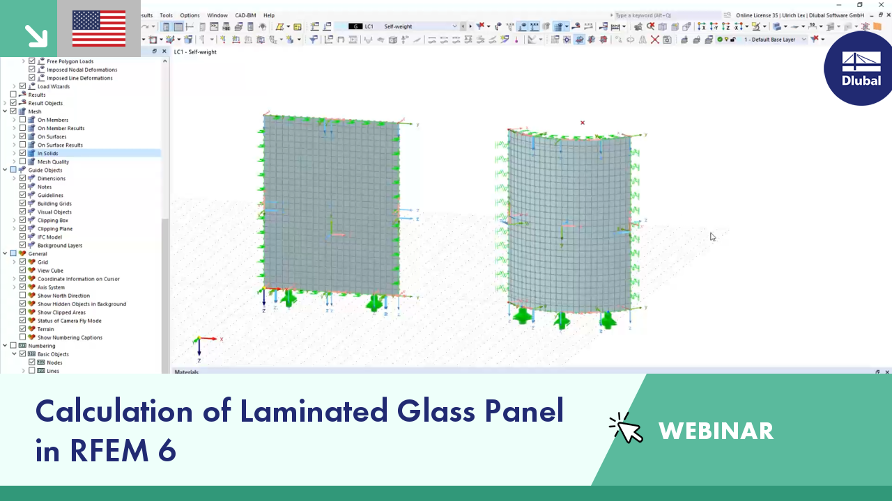 Calculation of Laminated Glass Panel in RFEM | Thu, Sep. 18, 2025 | WEBINAR