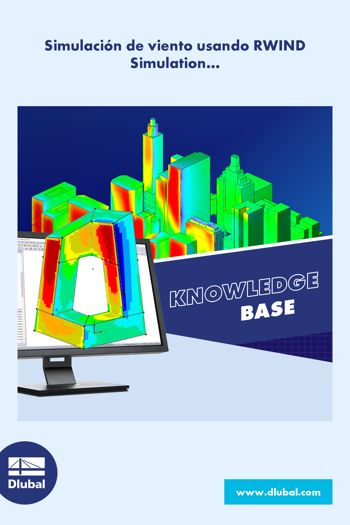 Simulación de viento usando RWIND Simulation \n y transferencia de fuerzas del viento