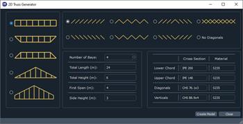 Aplicaciones prácticas usando Python y RFEM 6 | Generador de cerchas en 2D