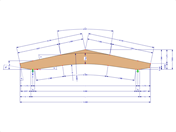 Modelo 000615 | GLB0614 | Viga laminada encolada | Inclinado combado ...