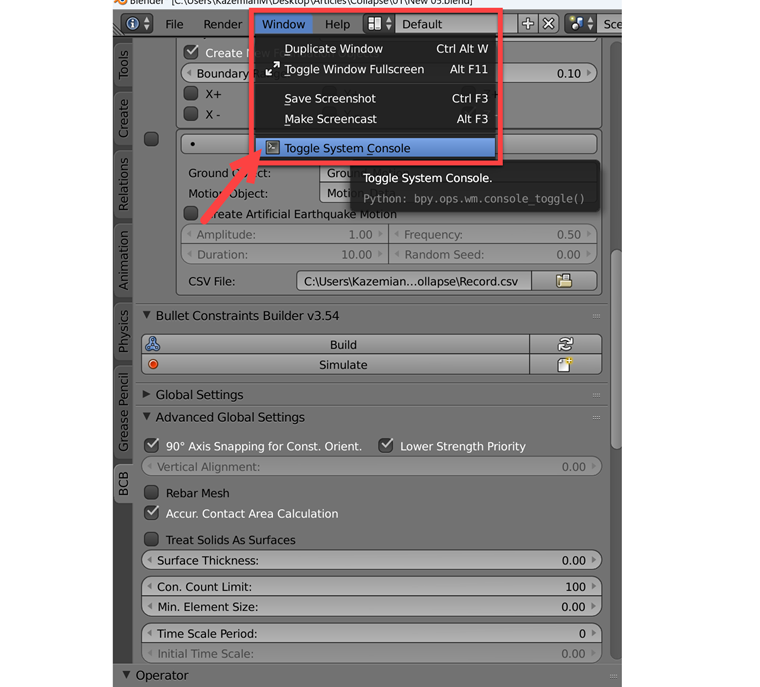 Paso a paso para simular colapso estructural utilizando RFEM y Bullet Constraints Builder (BCB) en