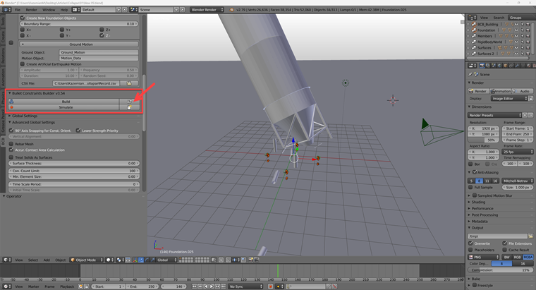 Paso a paso para simular colapso estructural utilizando RFEM y Bullet Constraints Builder (BCB) en