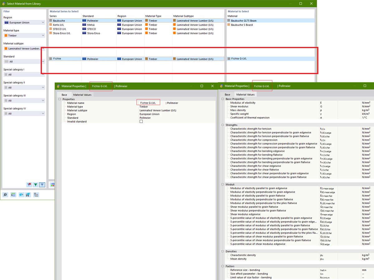 Nueva serie de materiales Fichte G-LVL para Pollmeier | Actualización ...