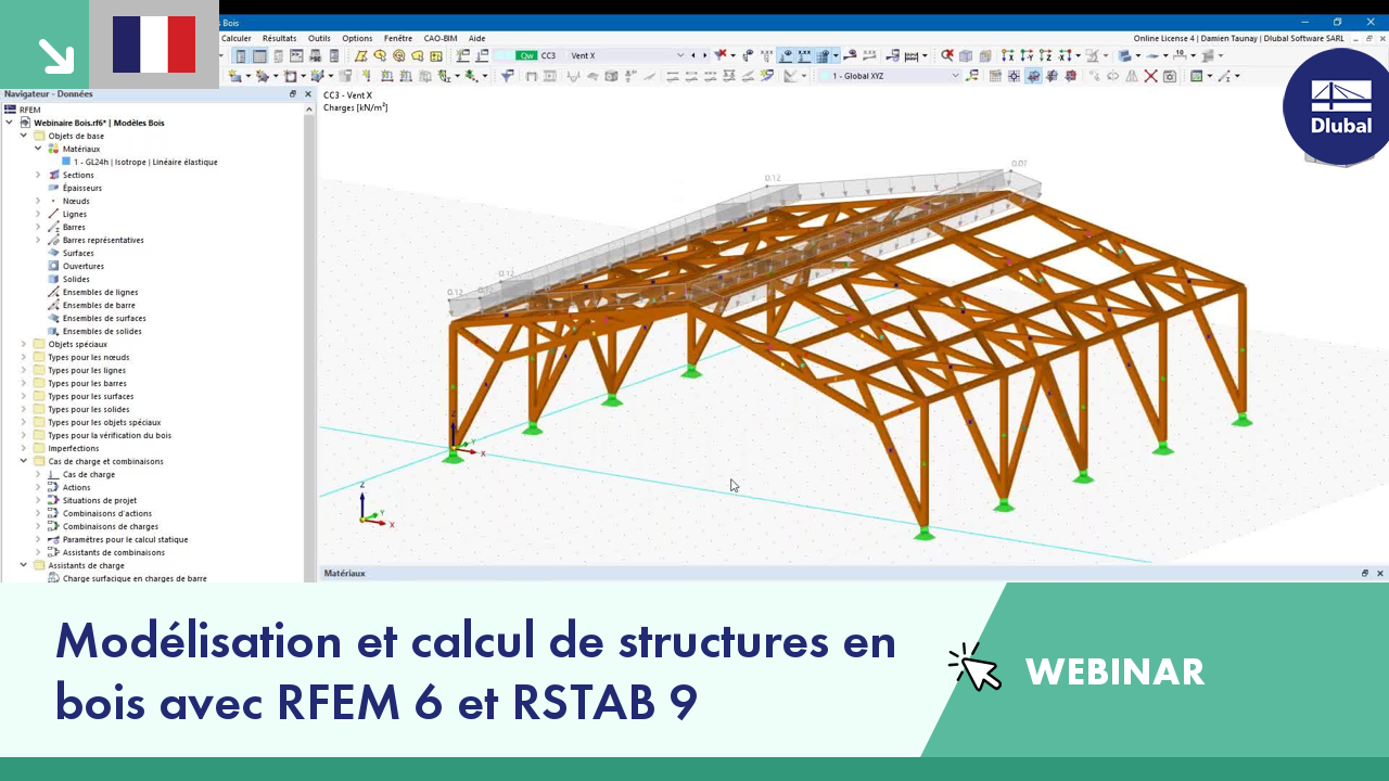 Modélisation et calcul de structures en bois avec RFEM 6 et RSTAB 9