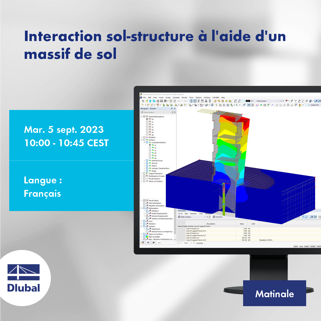 Matinale de Dlubal Software | Interaction sol-structure à l'aide d'un ...