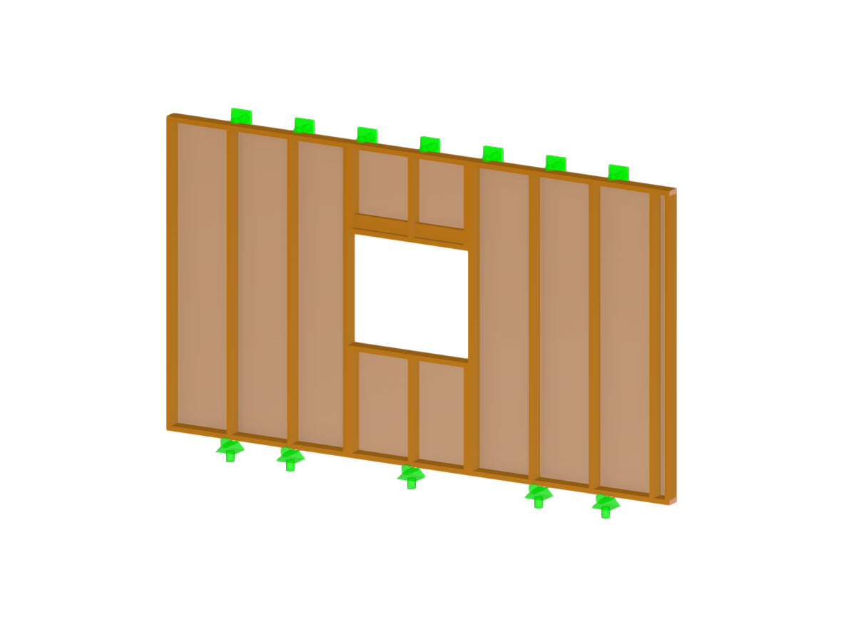 Mur ossature bois avec ouverture | 005003