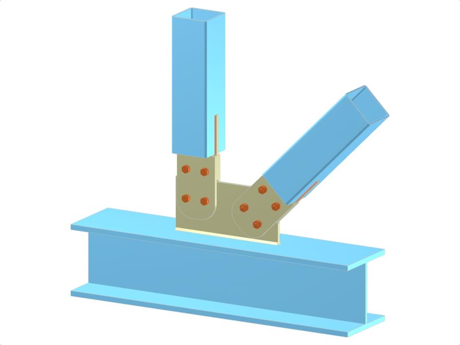 Viga treliçada | Diagonal e vertical à corda | 005252